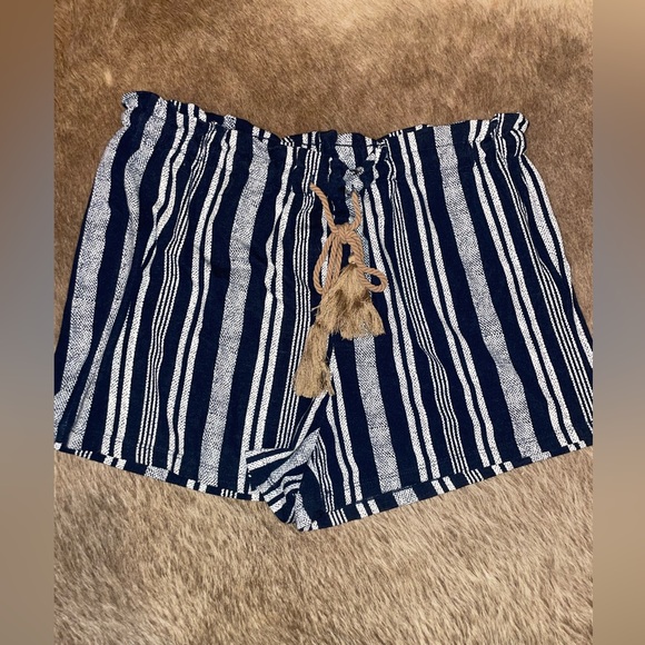 NOBO | Shorts | No Boundaries White And Blue Striped Shorts In Size 12 ...